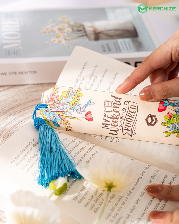 Custom Shape Wooden Bookmark - Print on demand | Merchize