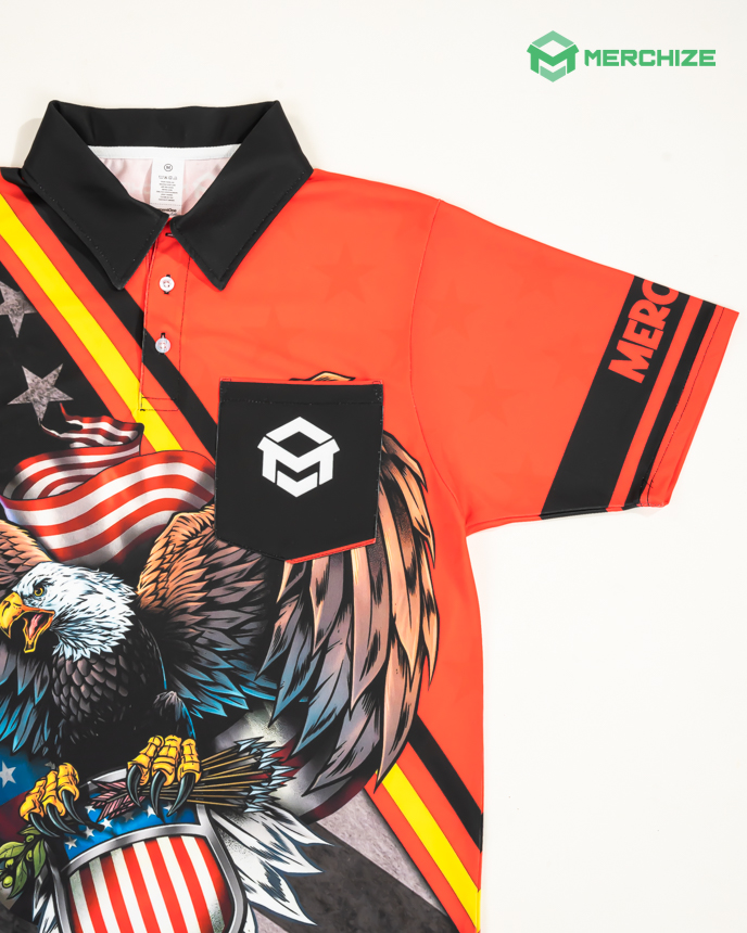 All-over Print Pocket Polo Shirt (Midweight) - Print on demand | Merchize