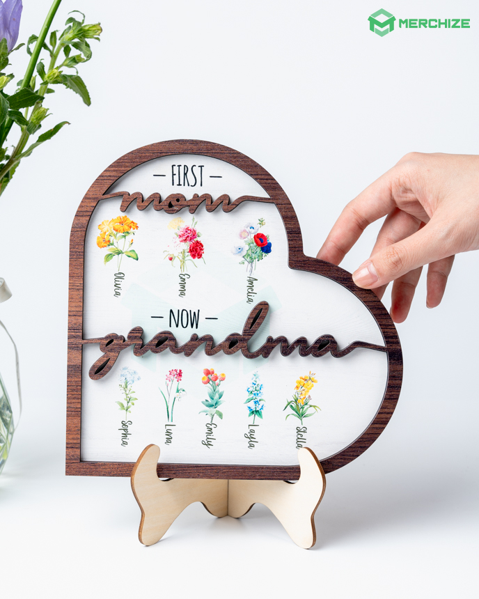 Custom Shape 2 layer Wooden Sign - Print on demand | Merchize