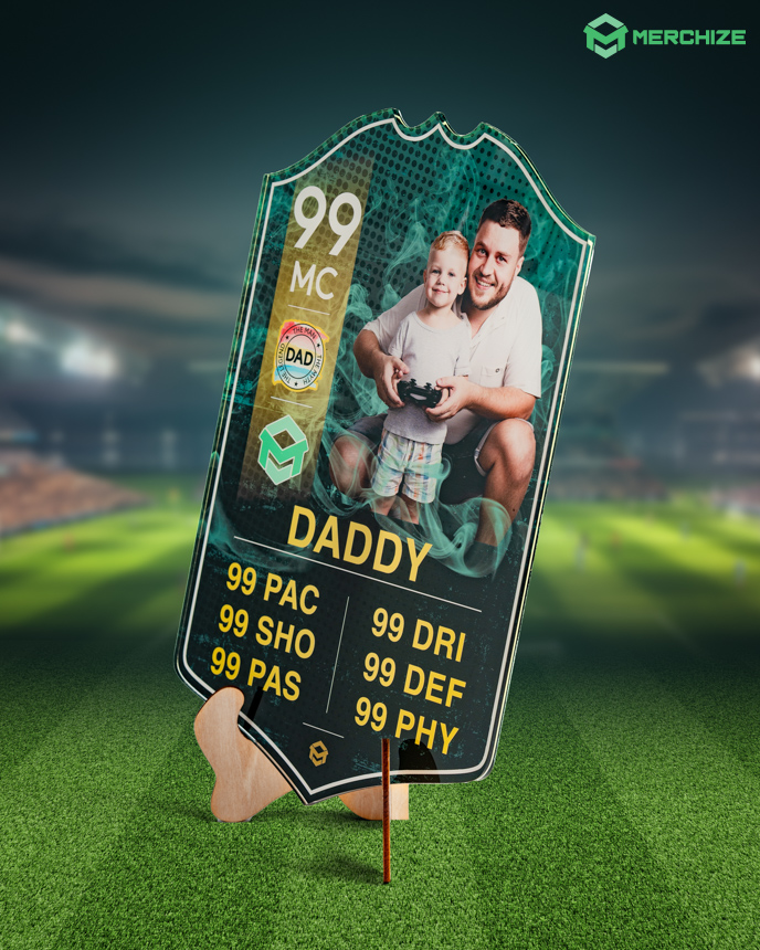 Acrylic Football Card Sign - Print on Demand | Merchize